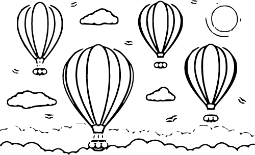Hot Air Balloon Coloring Pages | 100% Free, Printable & Fun