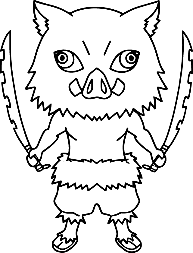 Inosuke Hashibira Coloring Pages | 100% Free, Printable & Fun