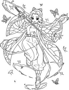 Shinobu Kocho Coloring Pages | 100% Free, Printable & Fun