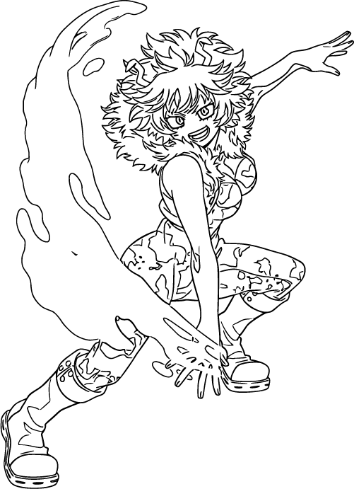 (MHA) - Mina Ashido Coloring Pages | 100% Free, Printable & Fun