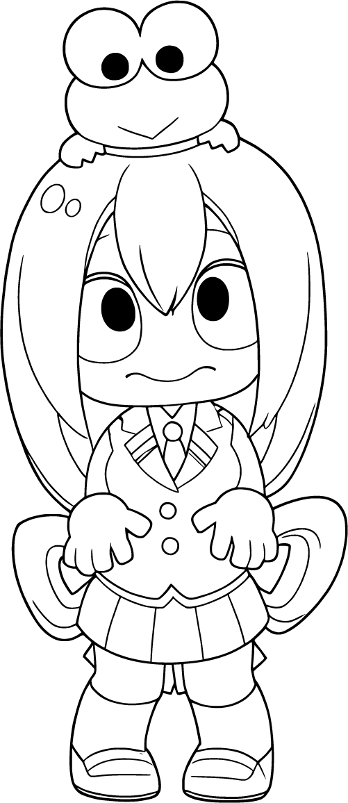 (MHA) - Tsuyu Asui Coloring Pages | 100% Free, Printable & Fun