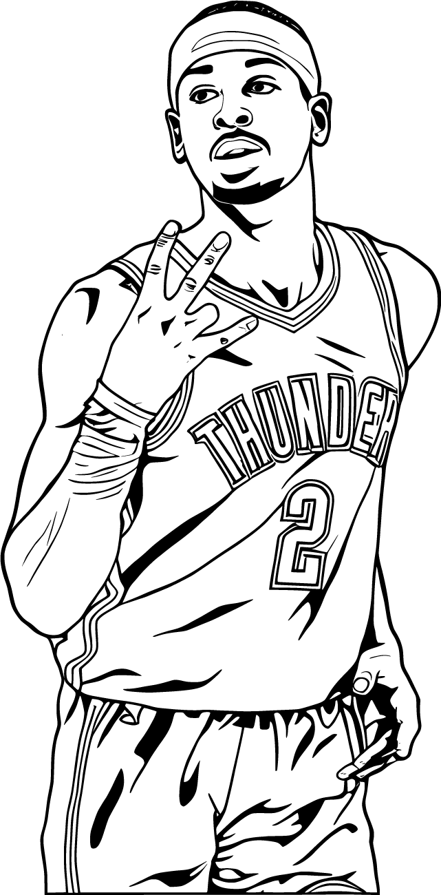 Shai Gilgeous-Alexander Coloring Pages | 100% Free, Printable & Fun