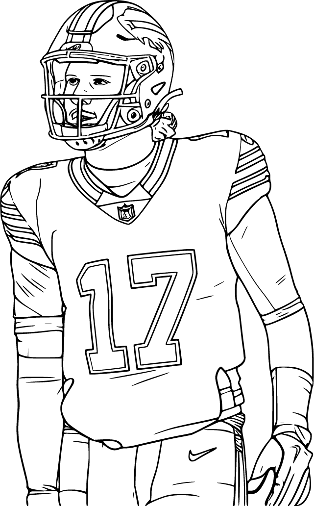 Josh Allen Coloring Pages | 100% Free, Printable & Fun