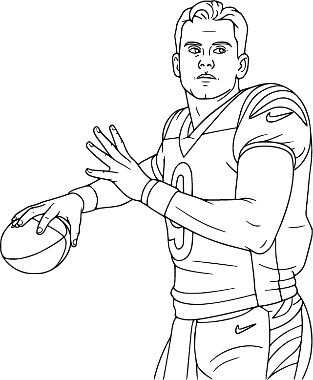 Joe Burrow Coloring Pages | 100% Free, Printable & Fun