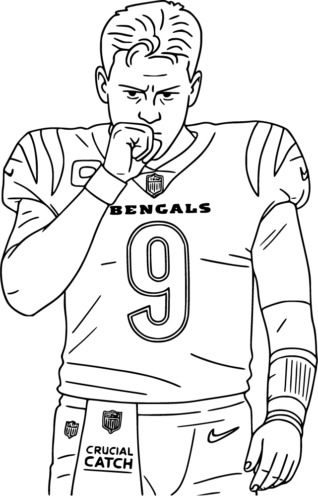 Joe Burrow Coloring Pages | 100% Free, Printable & Fun