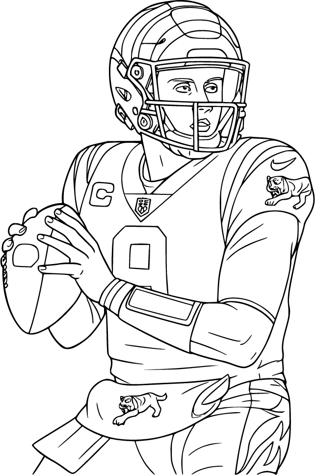 Joe Burrow Coloring Pages | 100% Free, Printable & Fun